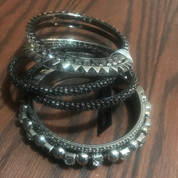 bebe | Jewelry | Bebe Bracelet Mixture Of Rhinestones And Plain | Poshmark